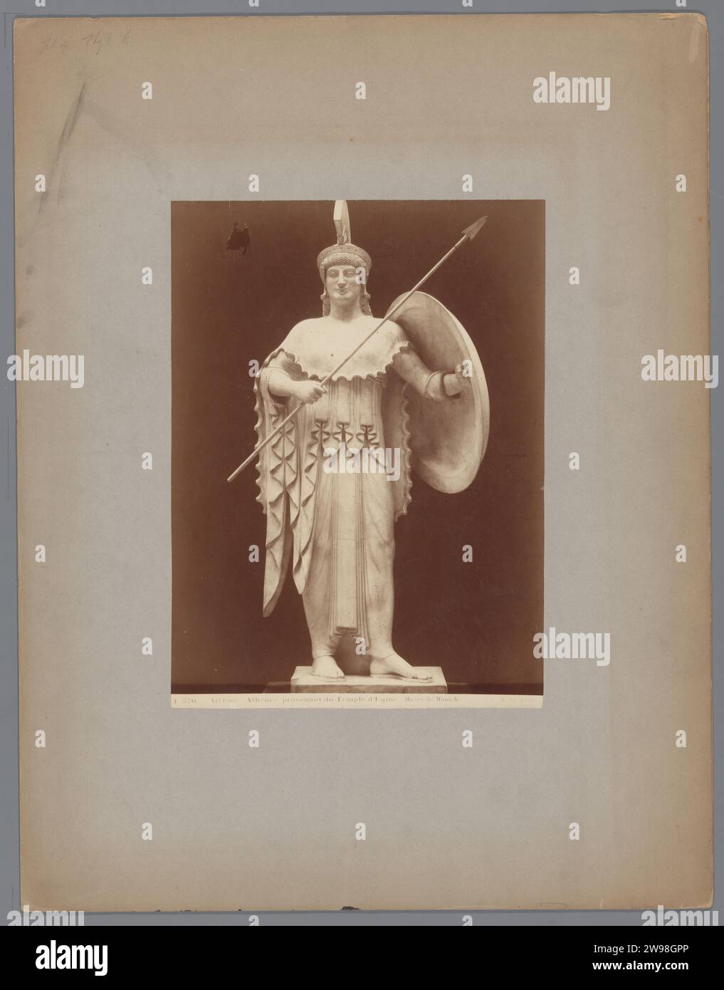 Image of Pallas Athena, from the temple in Egina, c. 1875 - c. 1900 ...