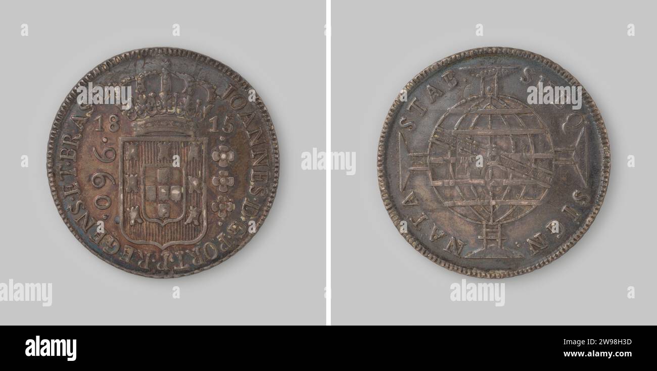 3 Patacas of 960 Travel from Brazil by Prince-Regent Joao VI, 1815 ...