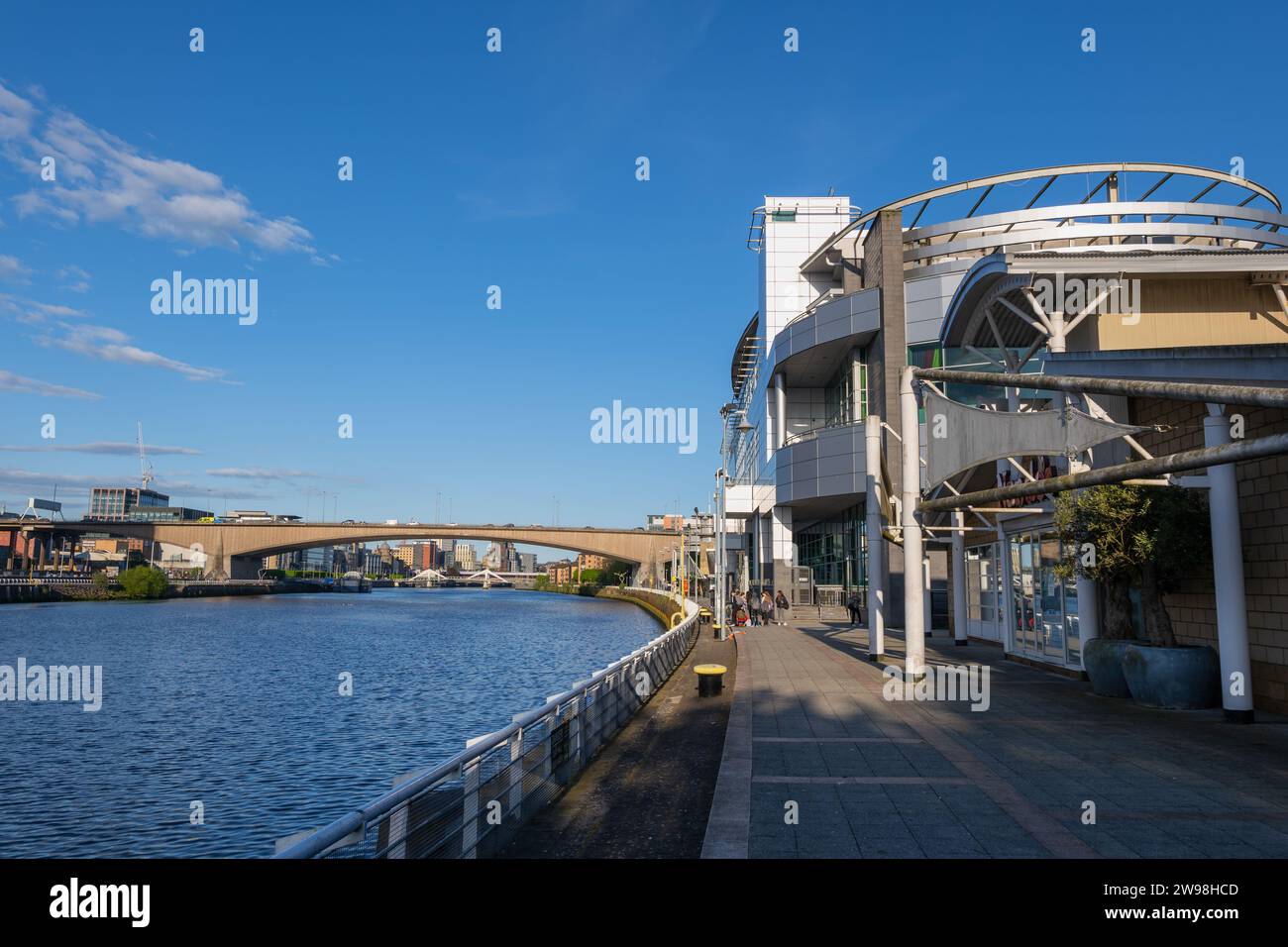 River Clyde waterfront in city of Glasgow, Scotland, UK. Springfield ...