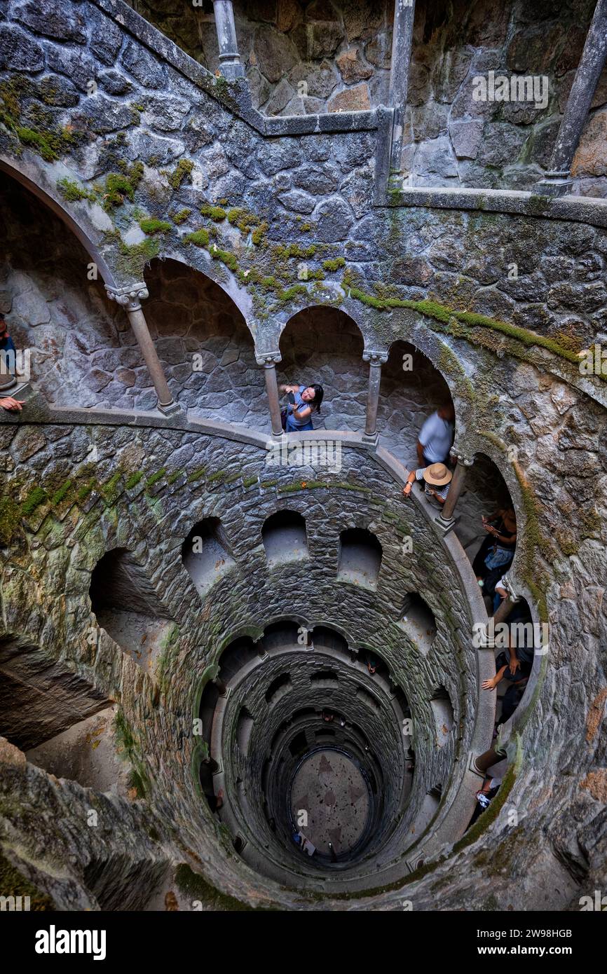 The Initiation Well in Quinta da Regaleira, Sintra, Portugal ...