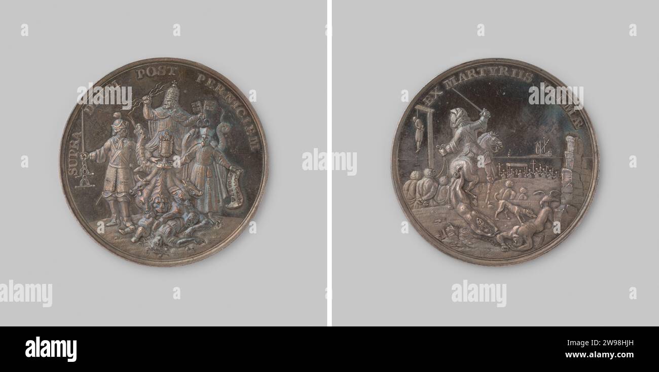 Withdrawal of the Edict van Nantes 1685, 1685 history medal Silver ...