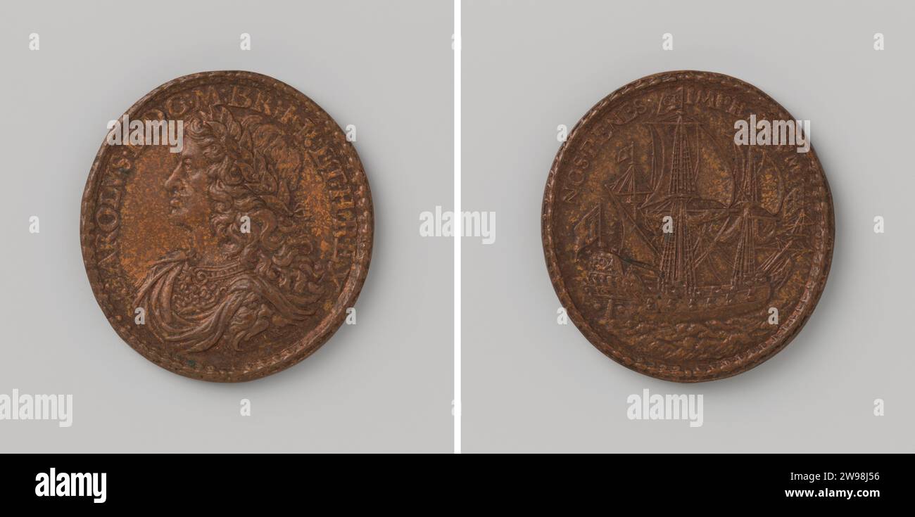 Charles II, King of England, ruler over the sea, Thomas Rawlins (Copy ...