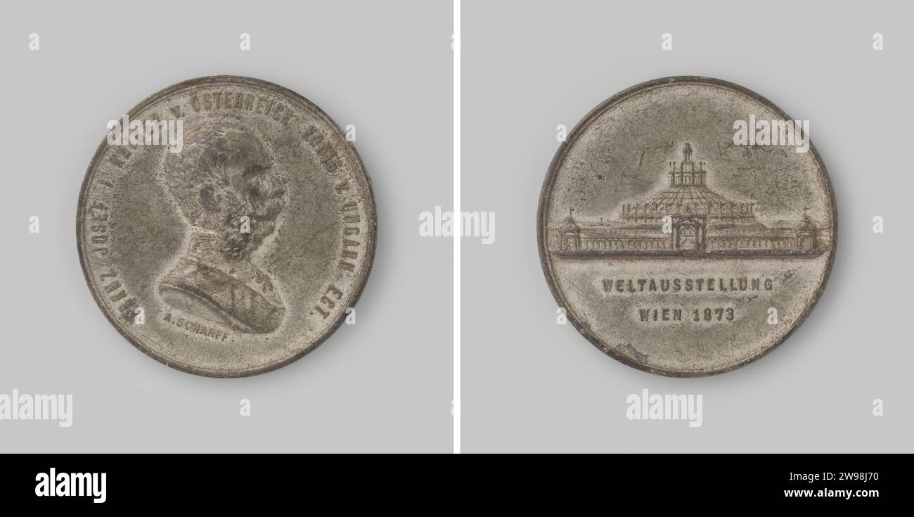 World Exhibition in Vienna 1872, Anton Scharff, 1872 history medal ...