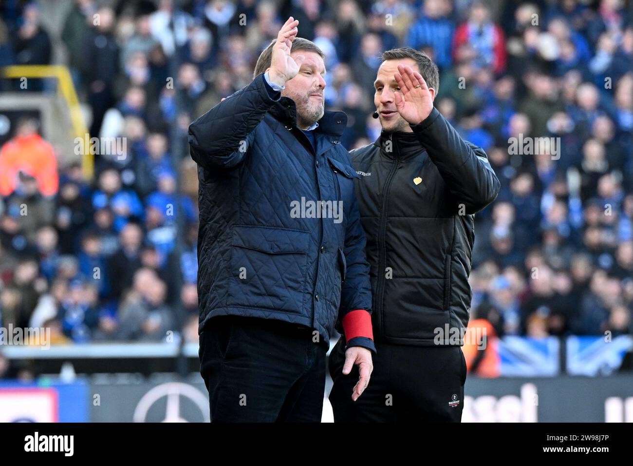 Brugge, Belgium. 17th Dec, 2023. Hein Vanhaezebrouck, head coach of AA ...
