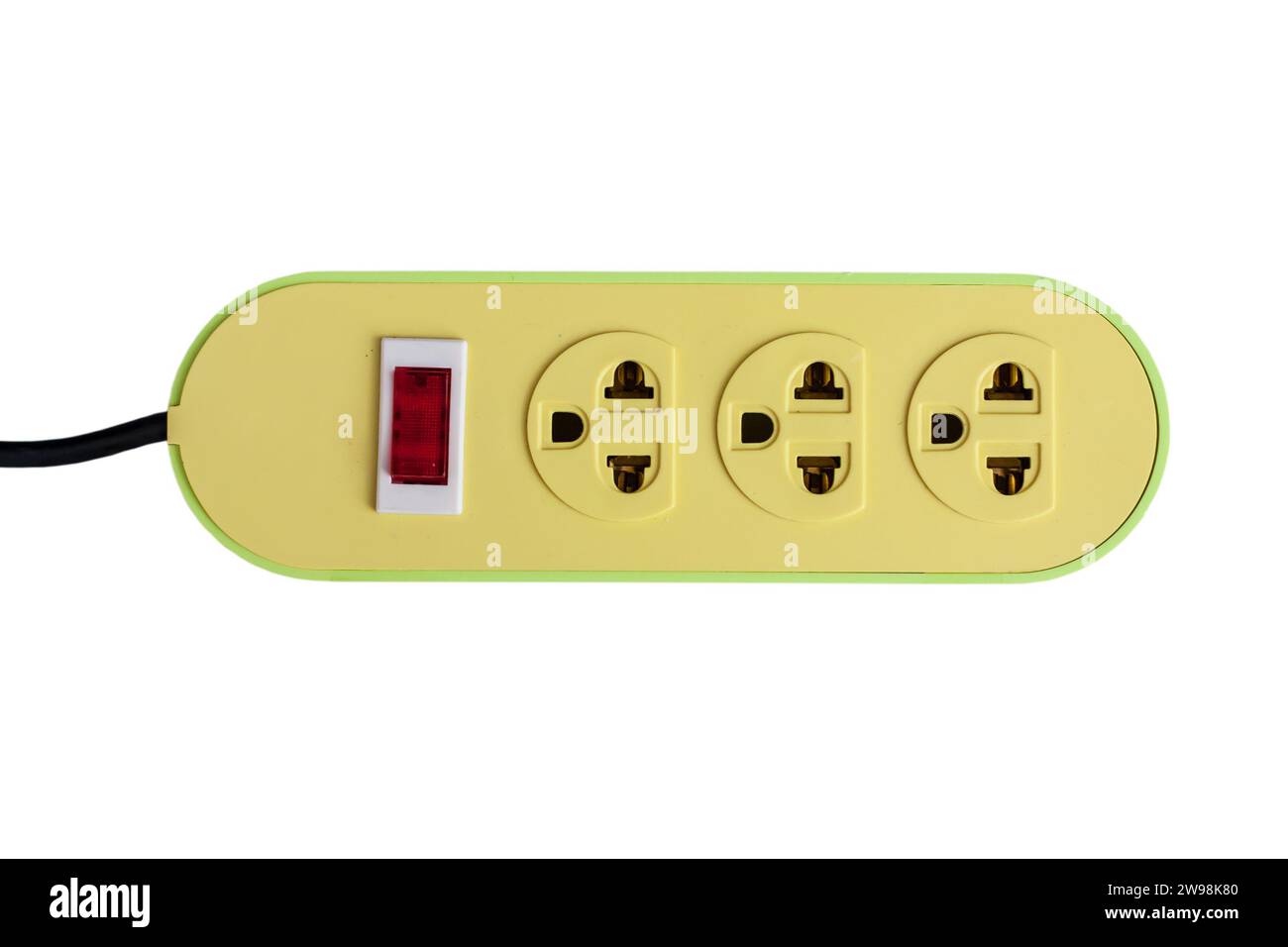 yellow power boards isolated on white background Stock Photo - Alamy