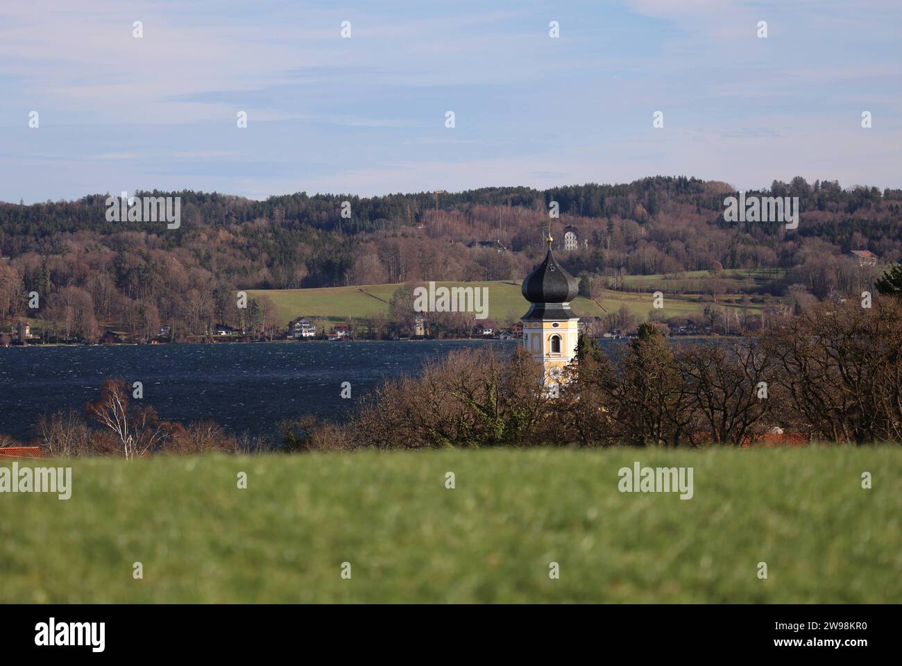 Bernried, Bayern, Deutschland 25. Dezember 2023: Ein Wintertag bei Bernried Landkreis Weilheim ...