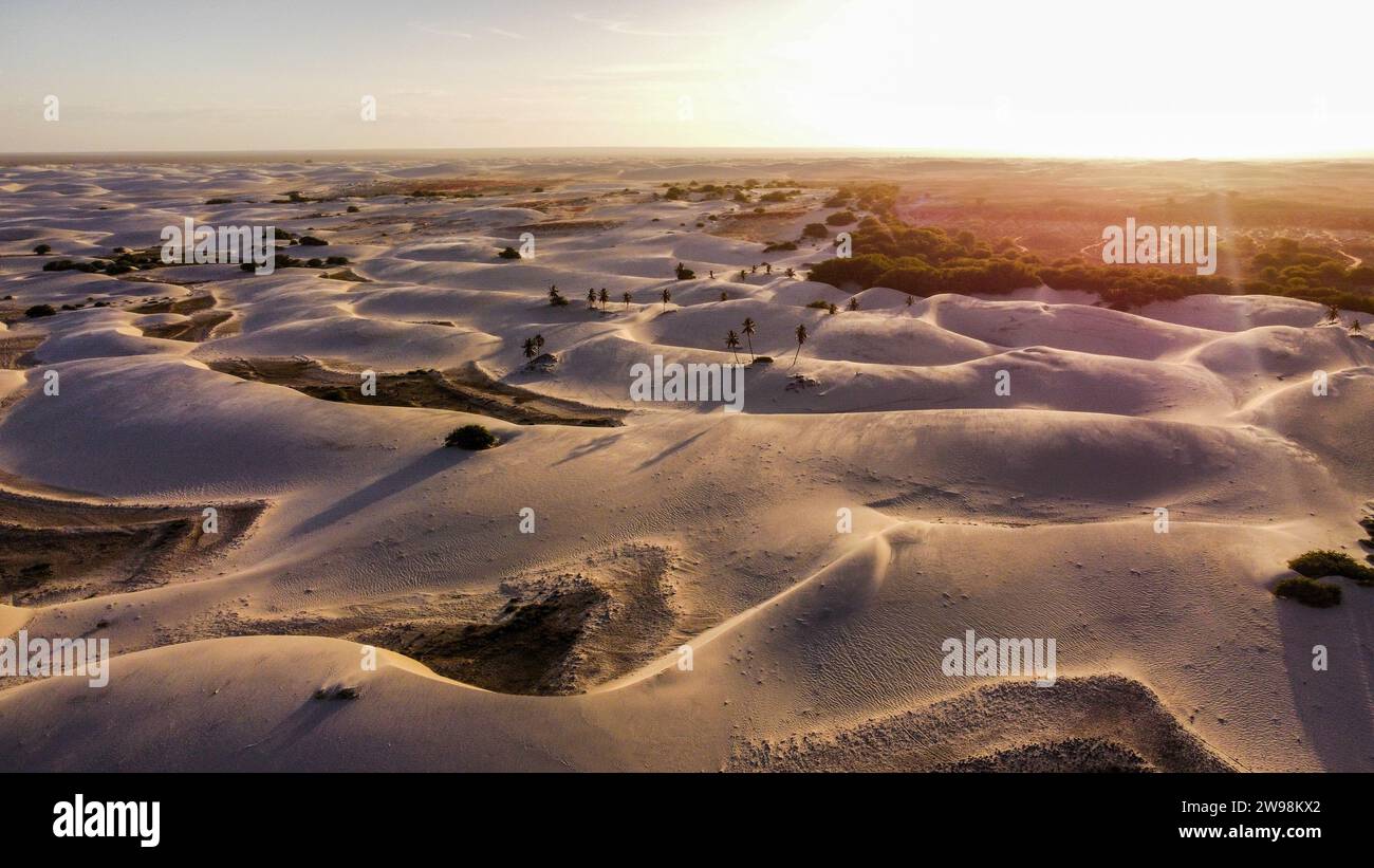The magnificent dunes of Dunas Do Rosato on the north coast of Brazil ...