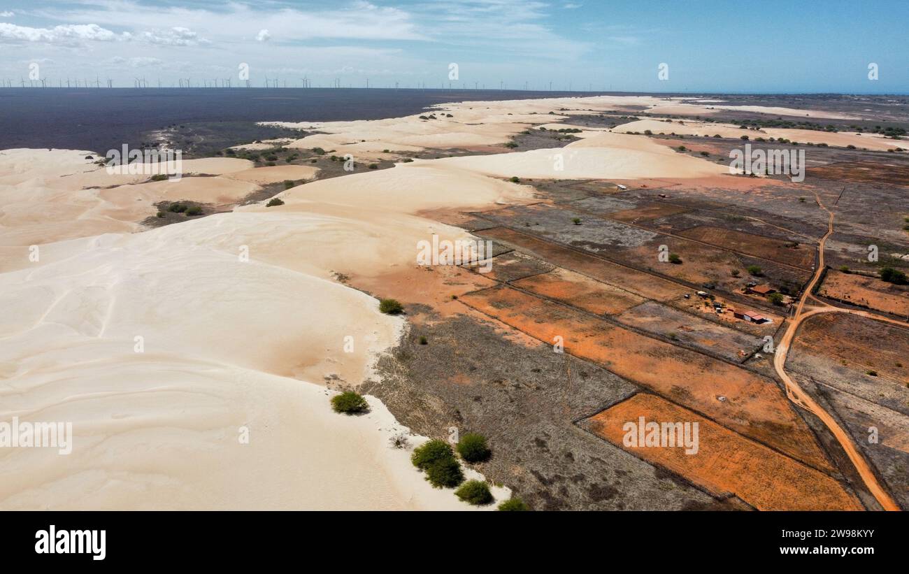 The magnificent dunes of Dunas Do Rosato on the north coast of Brazil ...
