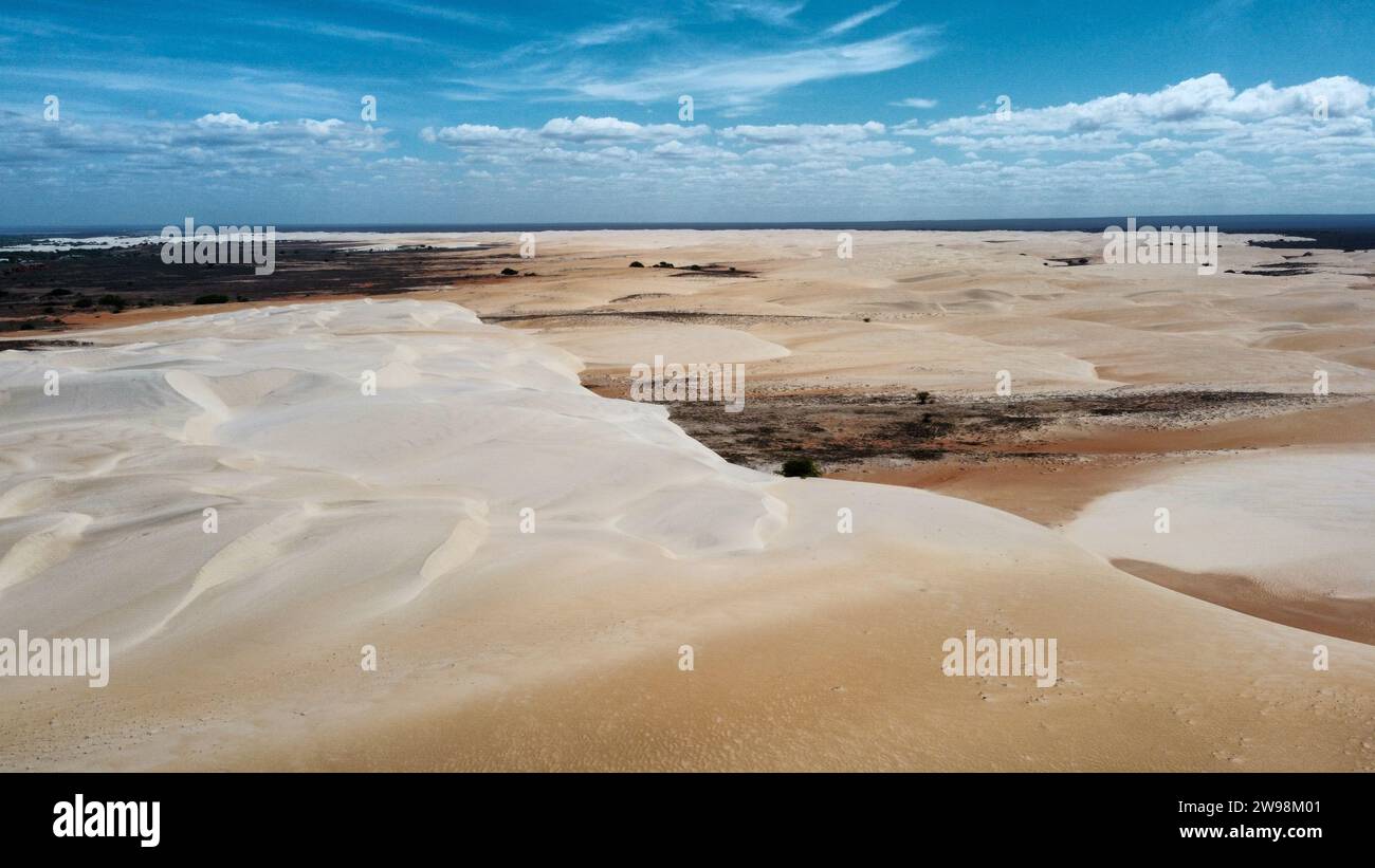 The magnificent dunes of Dunas Do Rosato on the north coast of Brazil ...