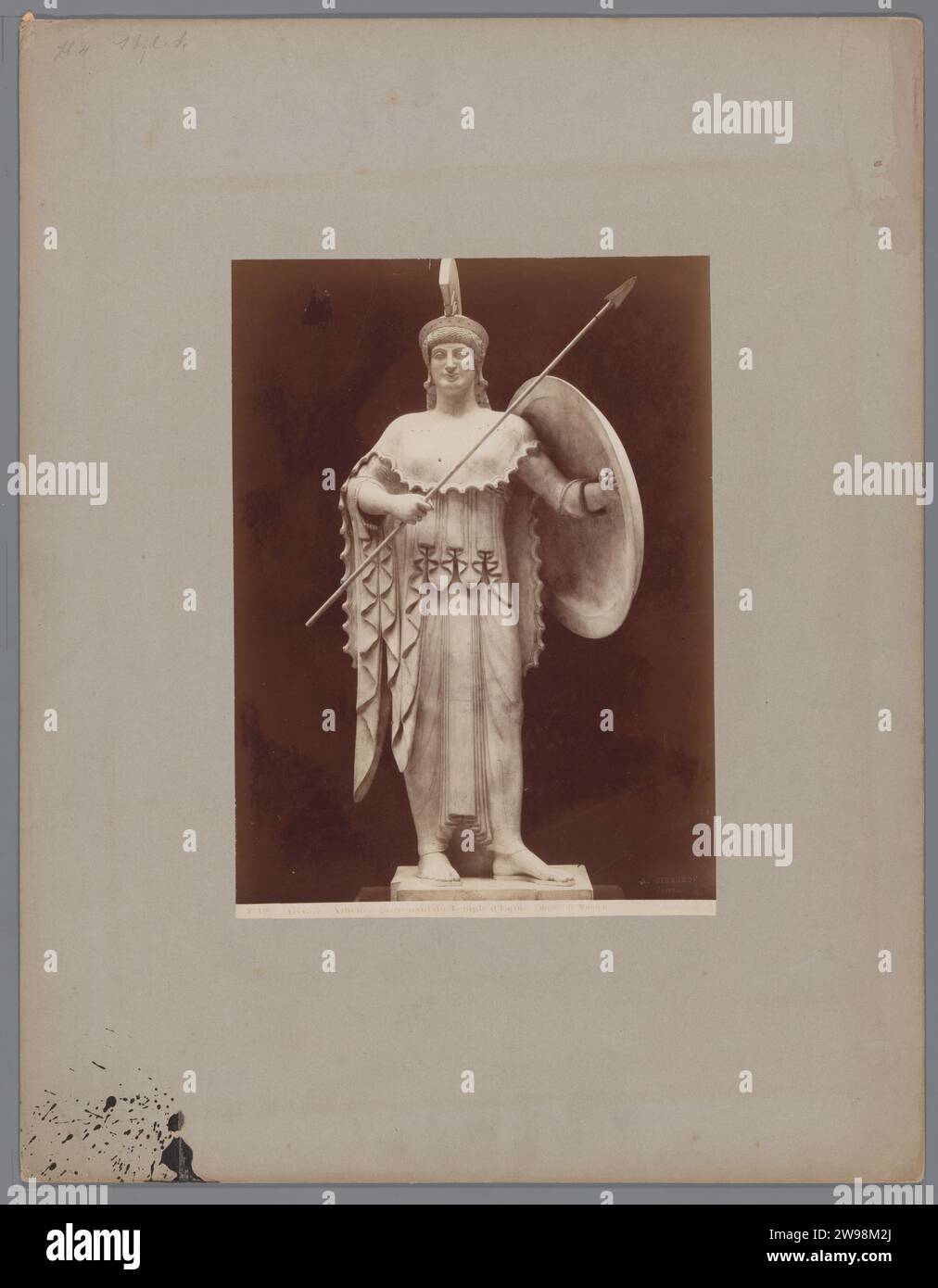 Image of Pallas Athena, from the temple in Egina, c. 1875 - c. 1900 ...