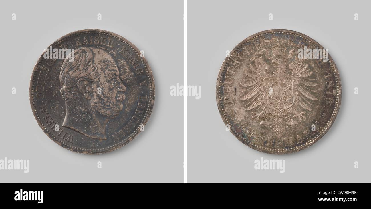 5 Mark from the German Empire, Prussia of Wilhelm I, 1876 ,, 1876 coin ...