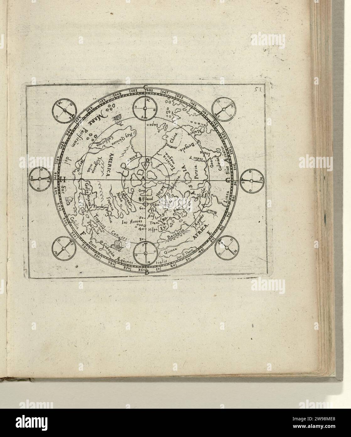 Map of the Northern Hemisphere, Anonymous, After Gerrit de Veer, 1598 ...