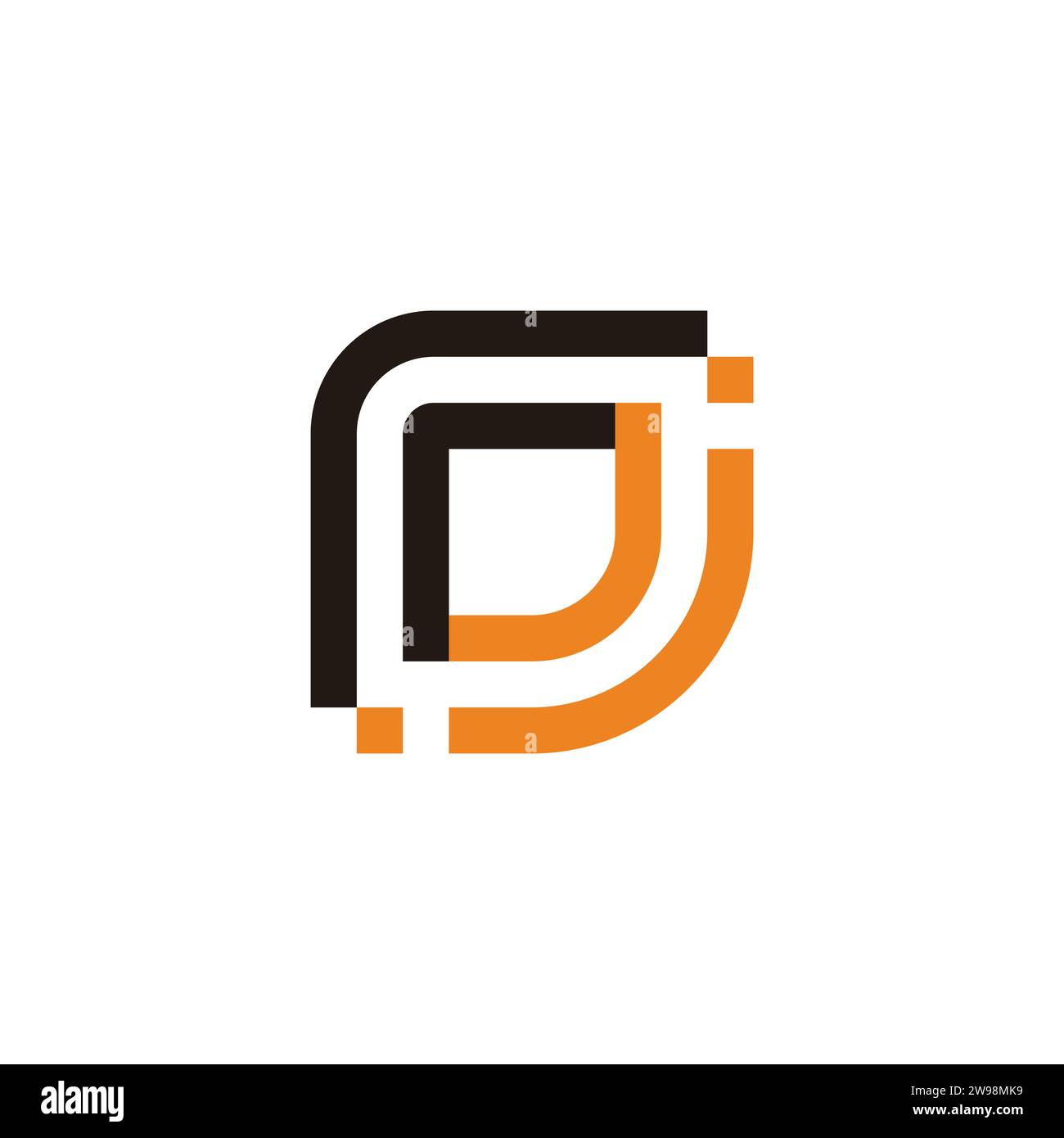 letter rj stripes linear colorful simple logo vector Stock Vector Image ...