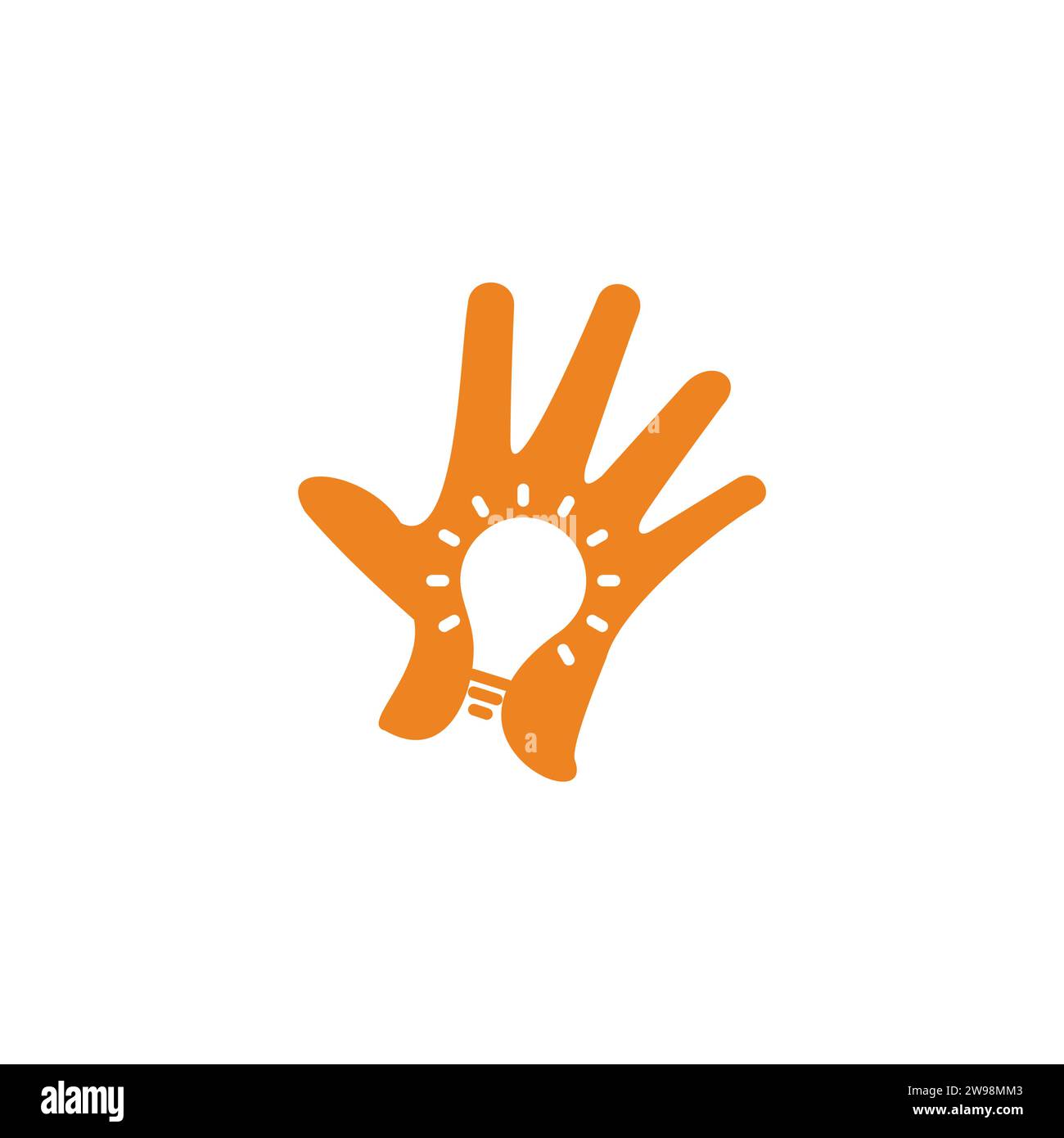 hand light bulb creative idea symbol vector Stock Vector Image & Art ...