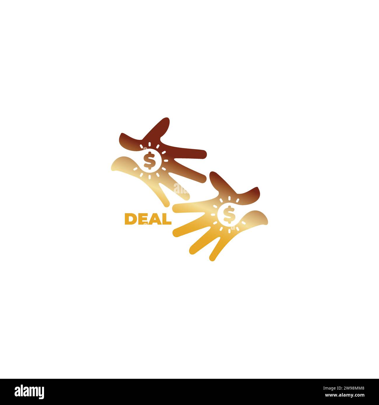 Golden handshake Stock Vector Images - Alamy
