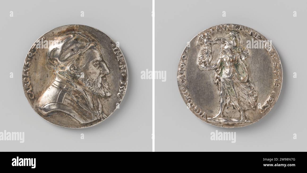 Charles V, German Keizer, Anonymous, 1556 history medal Silver medal ...