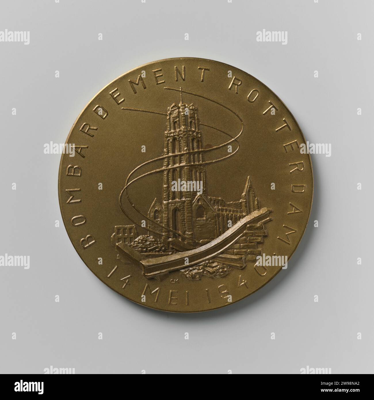Bombing of Rotterdam 1940, Cor van Kralingen, 1940 - 1946 history medal ...