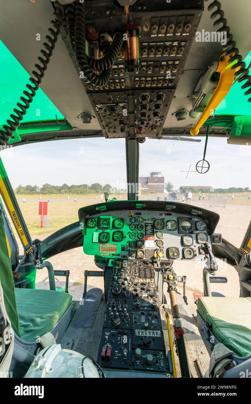 Interior, 1960's US decommission Bell Huey UH1 Iroquois Helicopter ...