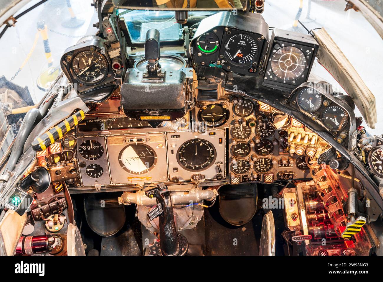 Interior of a 1960s RAF decommissioned Blackburn Buccaneer fighter ...