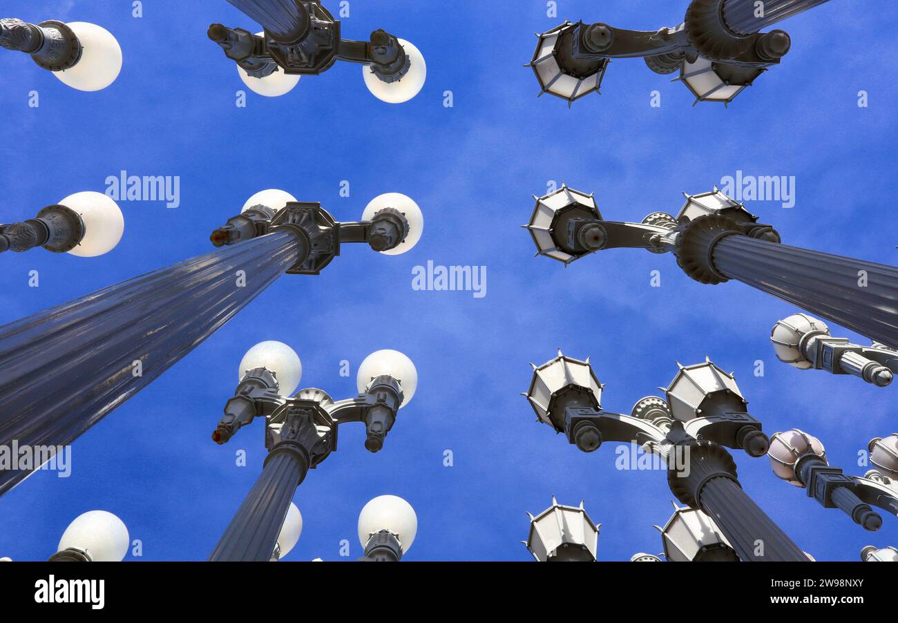 Los Angeles, California: Public Art URBAN LIGHT a sculpture by Chris ...