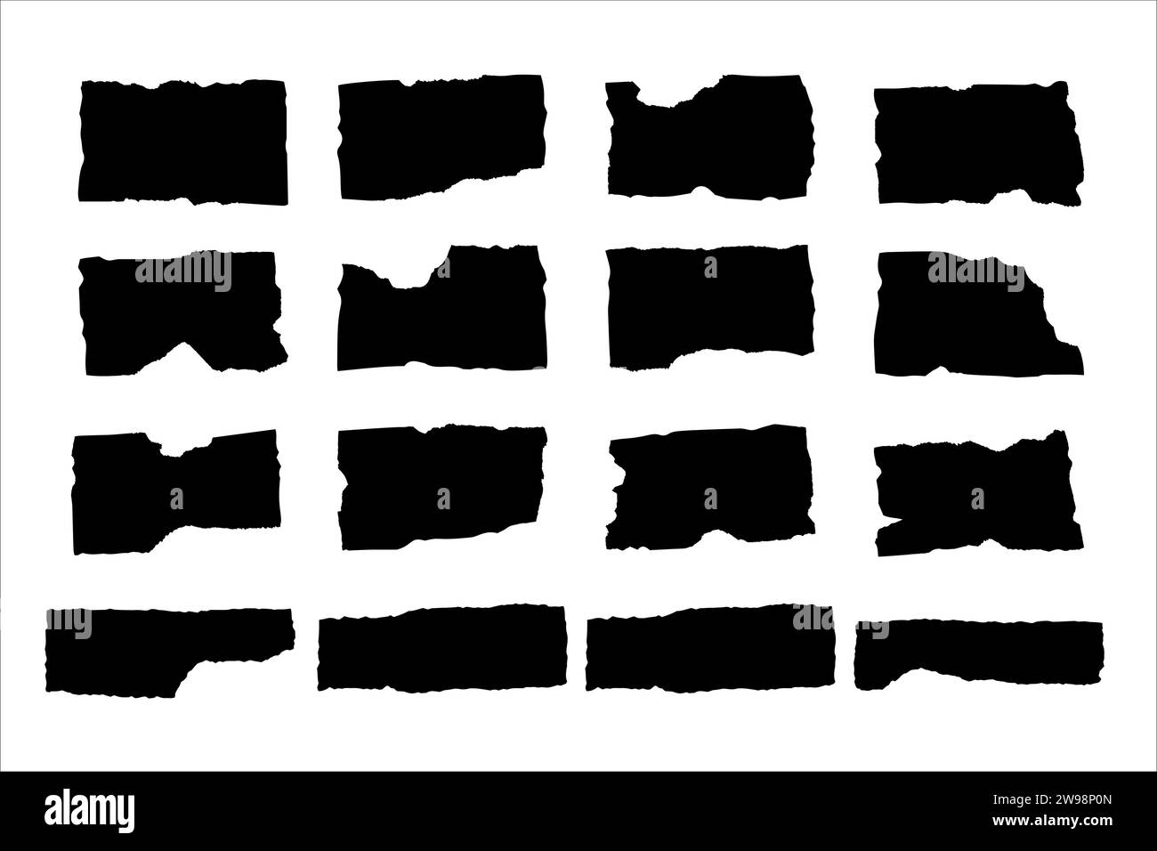 Jagged, ripped rectangles. Set of vector icons Stock Vector Image & Art ...