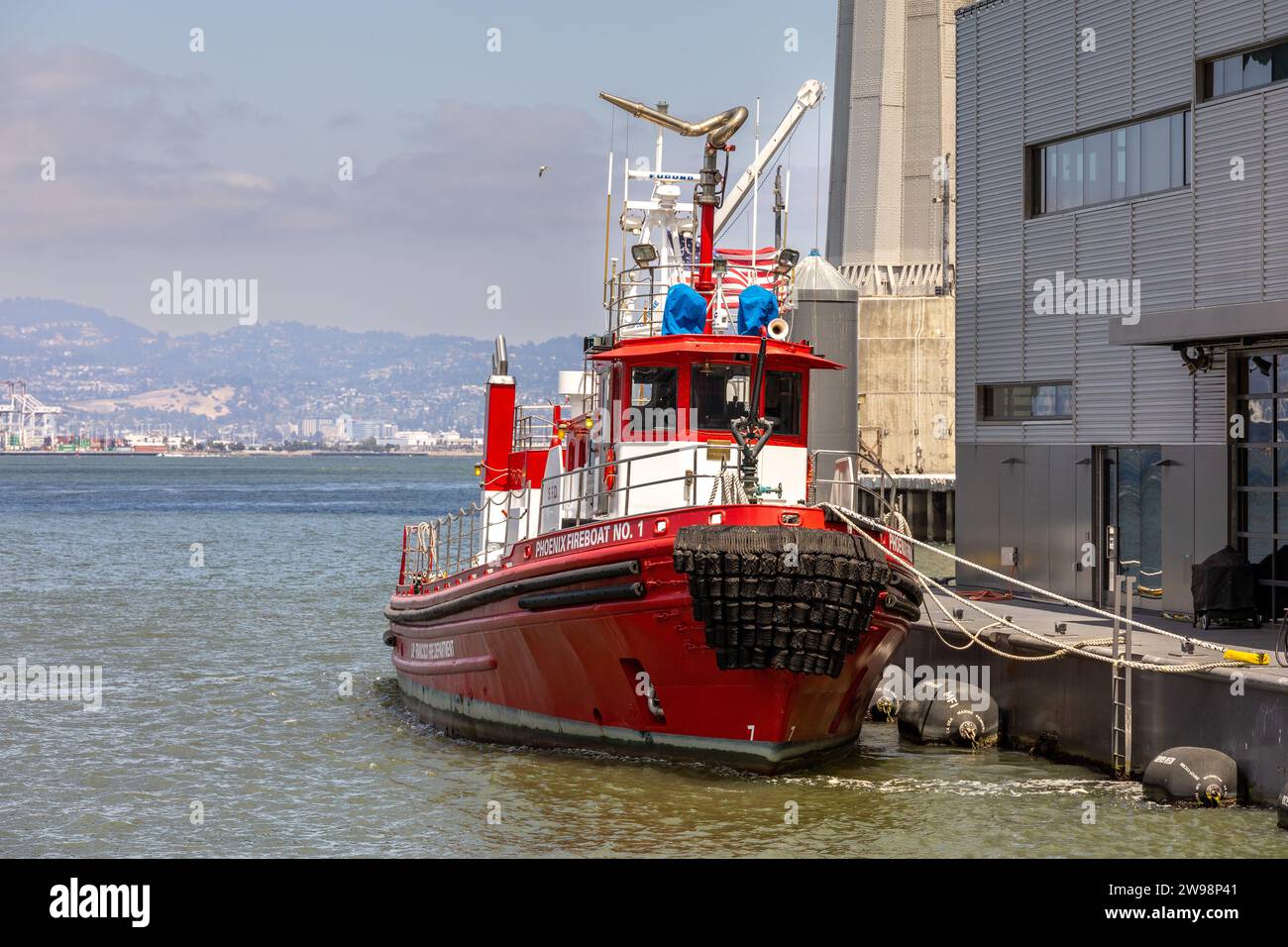 San Francisco Phoenix Fireboat Moored At The Fire Department At The San ...