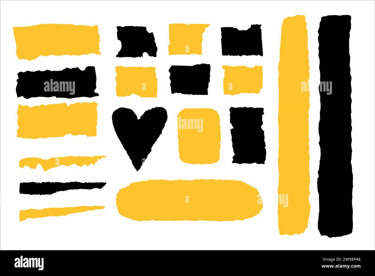 Set of jagged design elements. Vector illustration Stock Vector Image ...