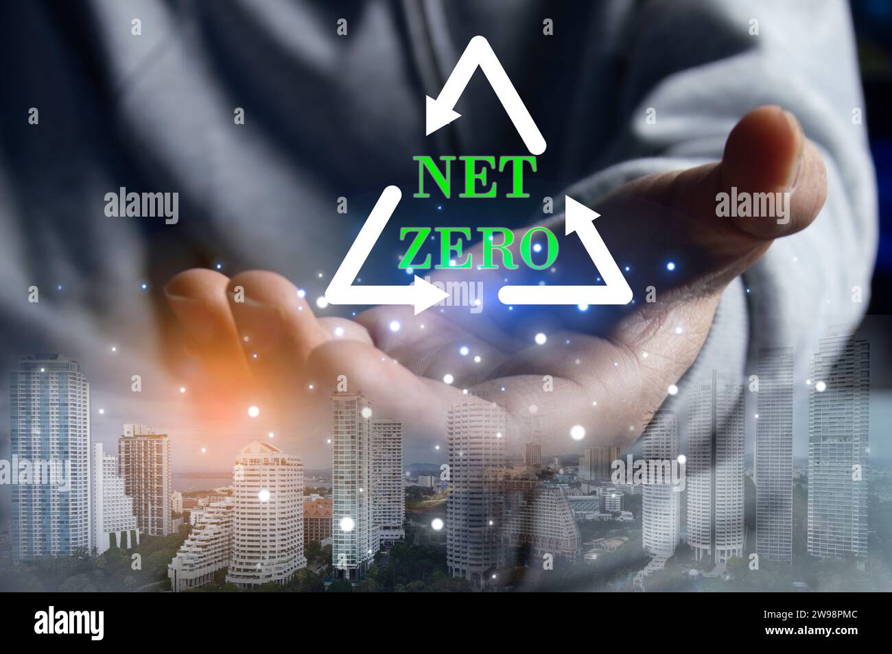 Concept to reduce global warming, increase green area clean air world ...