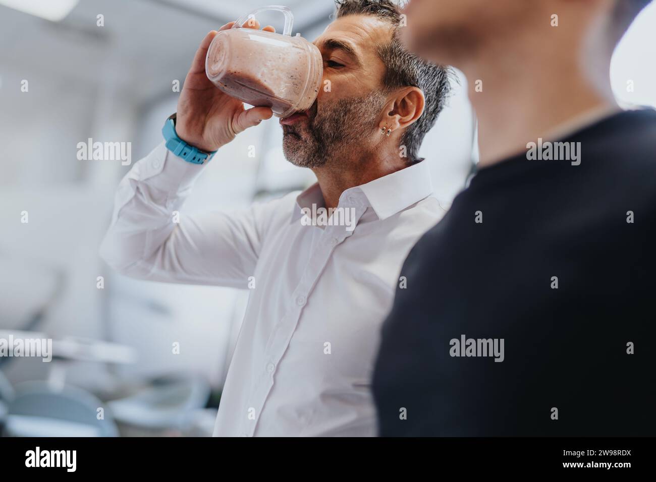 Employee taking shake hi-res stock photography and images - Alamy