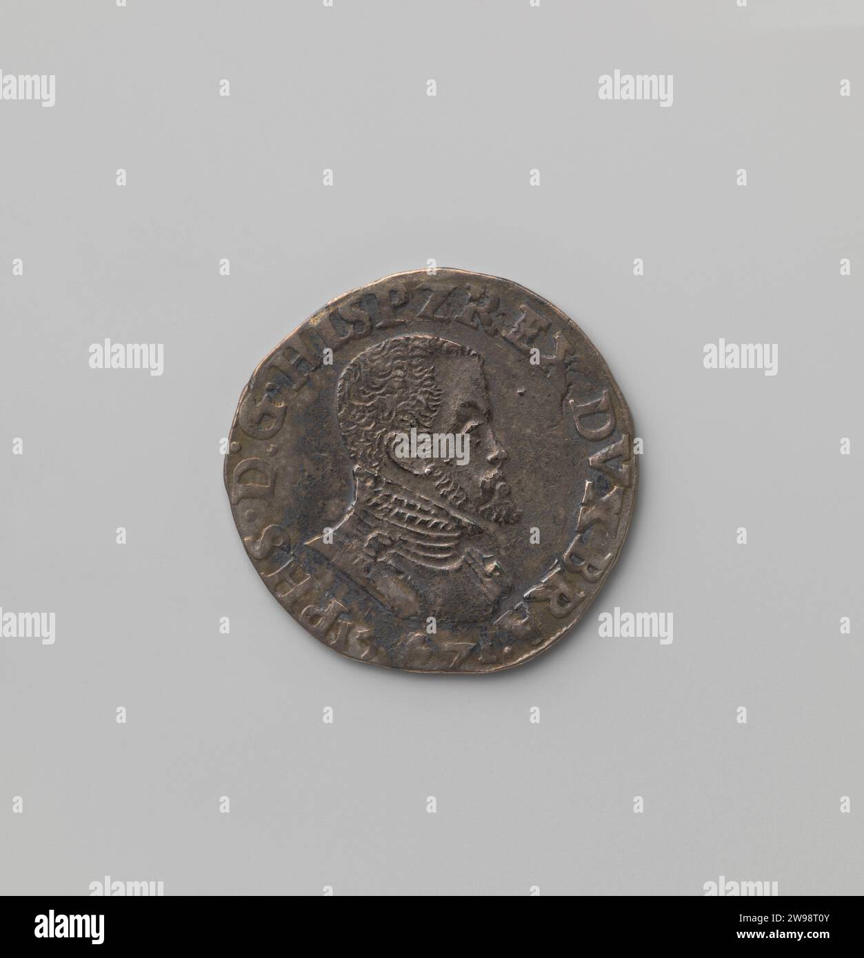 Quarter Burgundian Rijksdaalder from Brabant of Philips II, 1571 ...