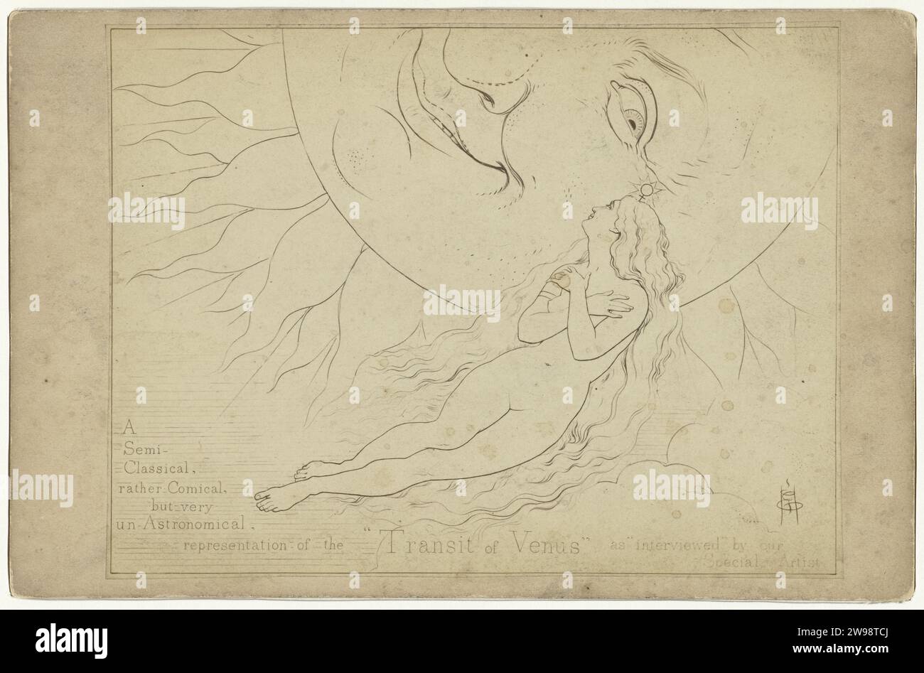 Photo production of a drawing of a lying Venus, Anonymous, 1851 - 1900 ...