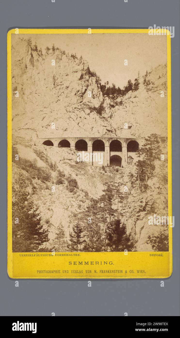 View of the railway bridge at Semmering, Austria, M. Frankenstein & Co ...