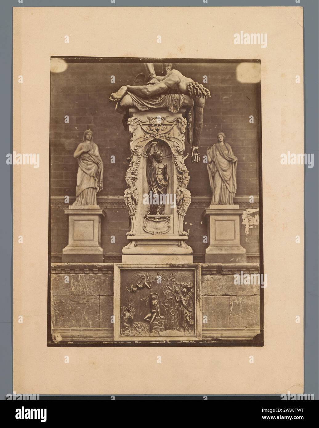 Bronze relief with a performance by Perseus and Andromeda and a ...