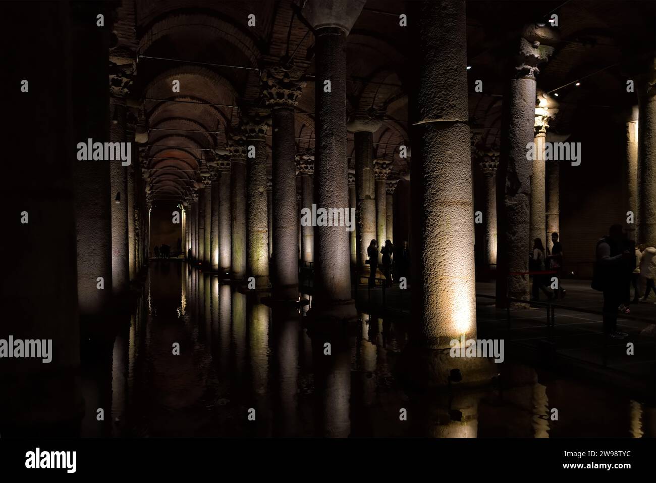 Istanbul, Turkey. Columns in the restored Basilica Cistern or Yerebatan ...