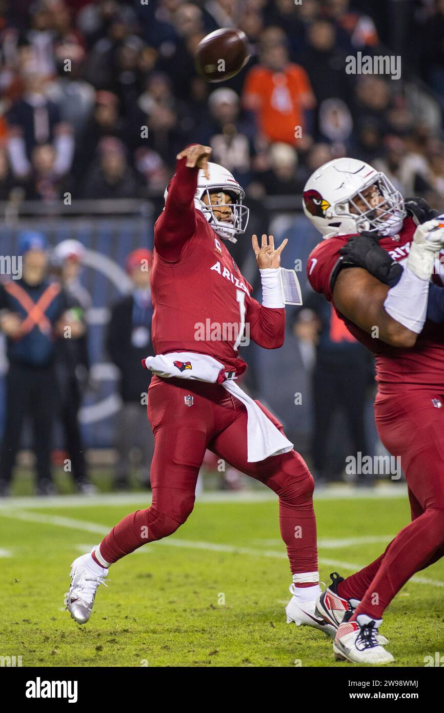 Chicago, IL, USA. 24th Dec, 2023. Arizona Cardinals quarterback #1 ...