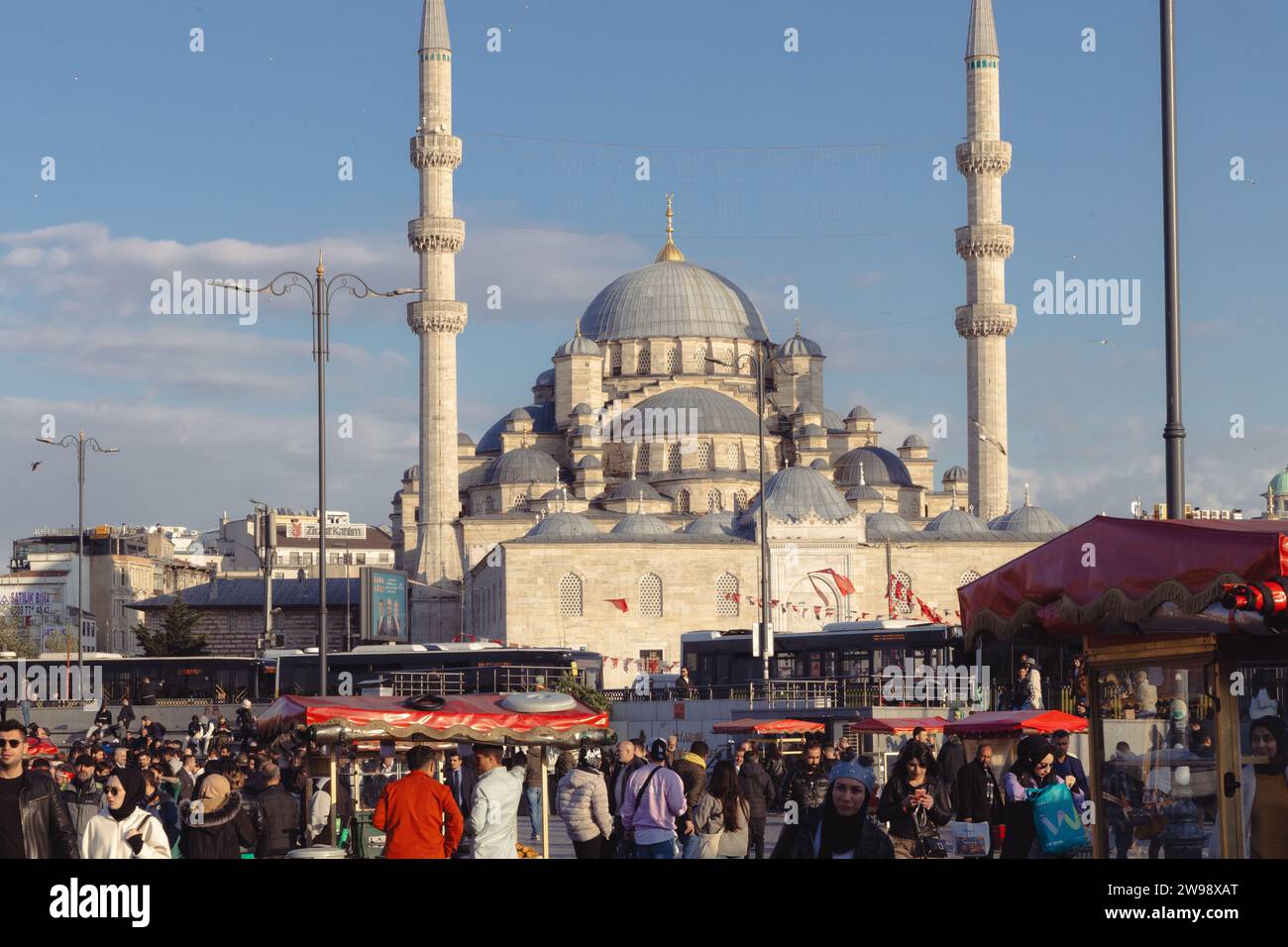 Yeni Cami Mosque (New Mosque) located in Eminönü quarter of Istanbul ...