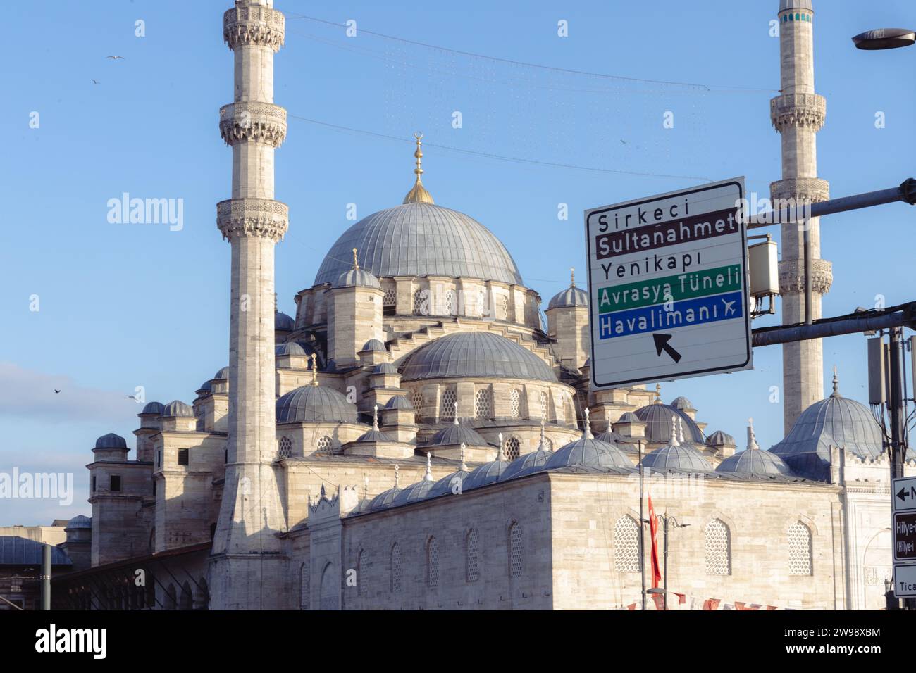 Yeni Cami Mosque (New Mosque) located in Eminönü quarter of Istanbul ...