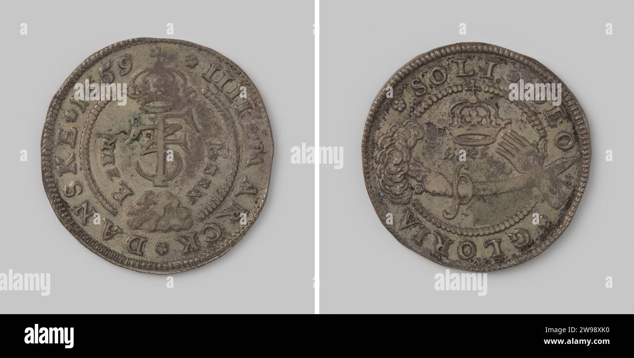 4 Mark Danske from Denmark of Frederik III, 1659 ,, 1659 coin Silver ...