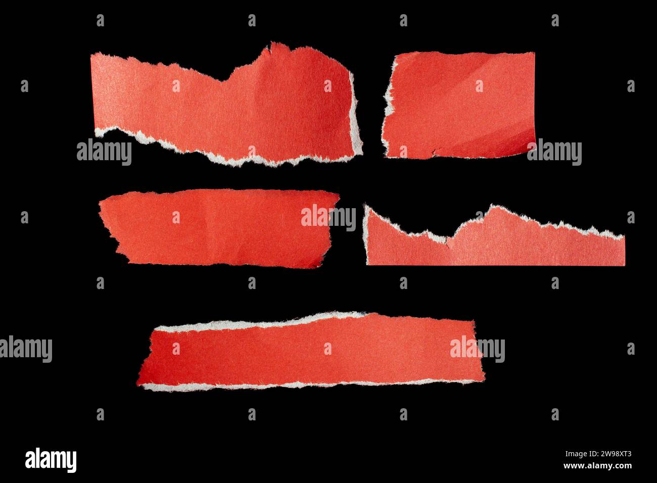 Ripped paper piece isolated on black background. Torn paper with copy ...