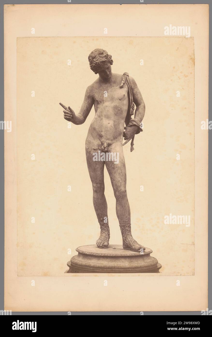 Bronze statue of Narcissus, from Pompeii, c. 1875 - c. 1900 photograph ...