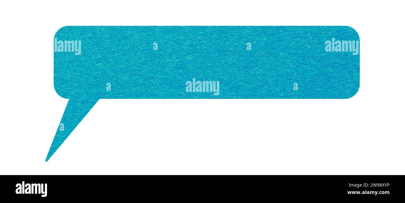 Paper speech bubble on white background with copy space. Chat balloon ...