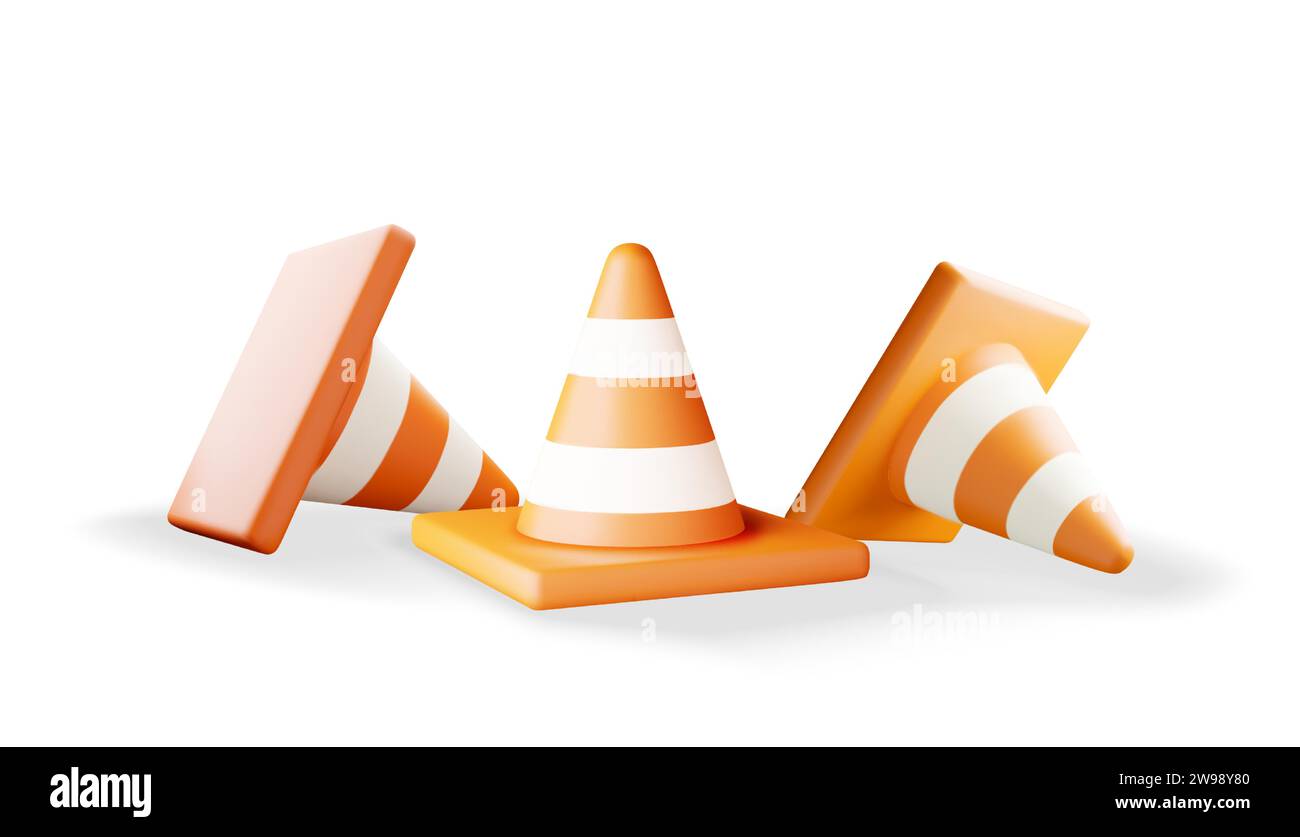 Cartoon orange traffic cone Stock Vector Images - Alamy