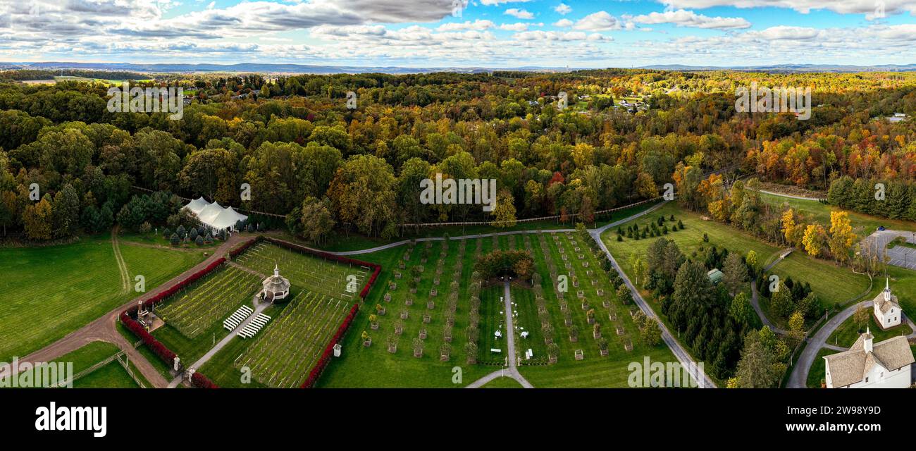 Elizabethtown, Pennsylvania, October 22, 2023 - An Aerial View of a ...