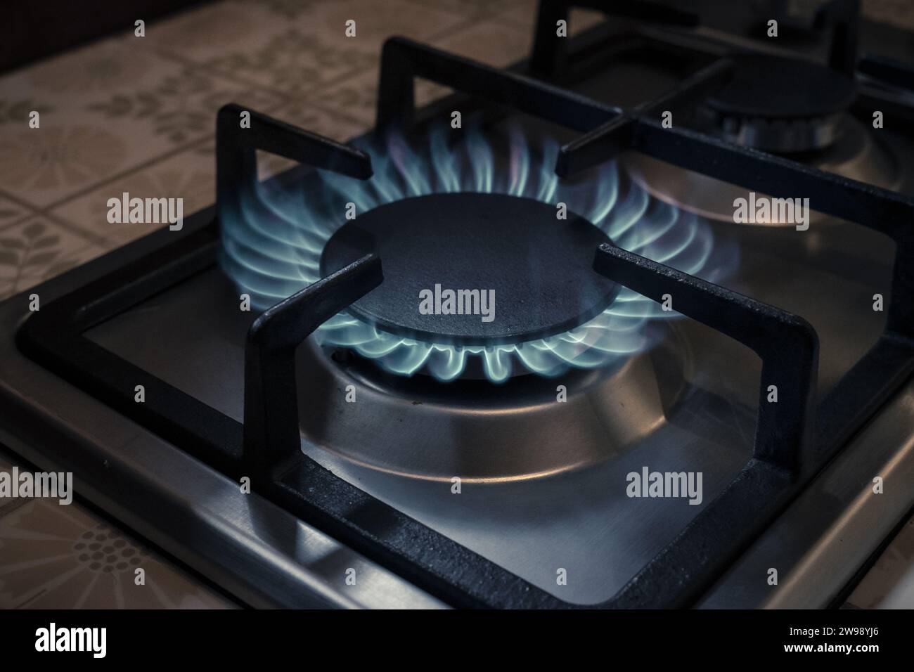 Gas stove top view hi-res stock photography and images - Alamy