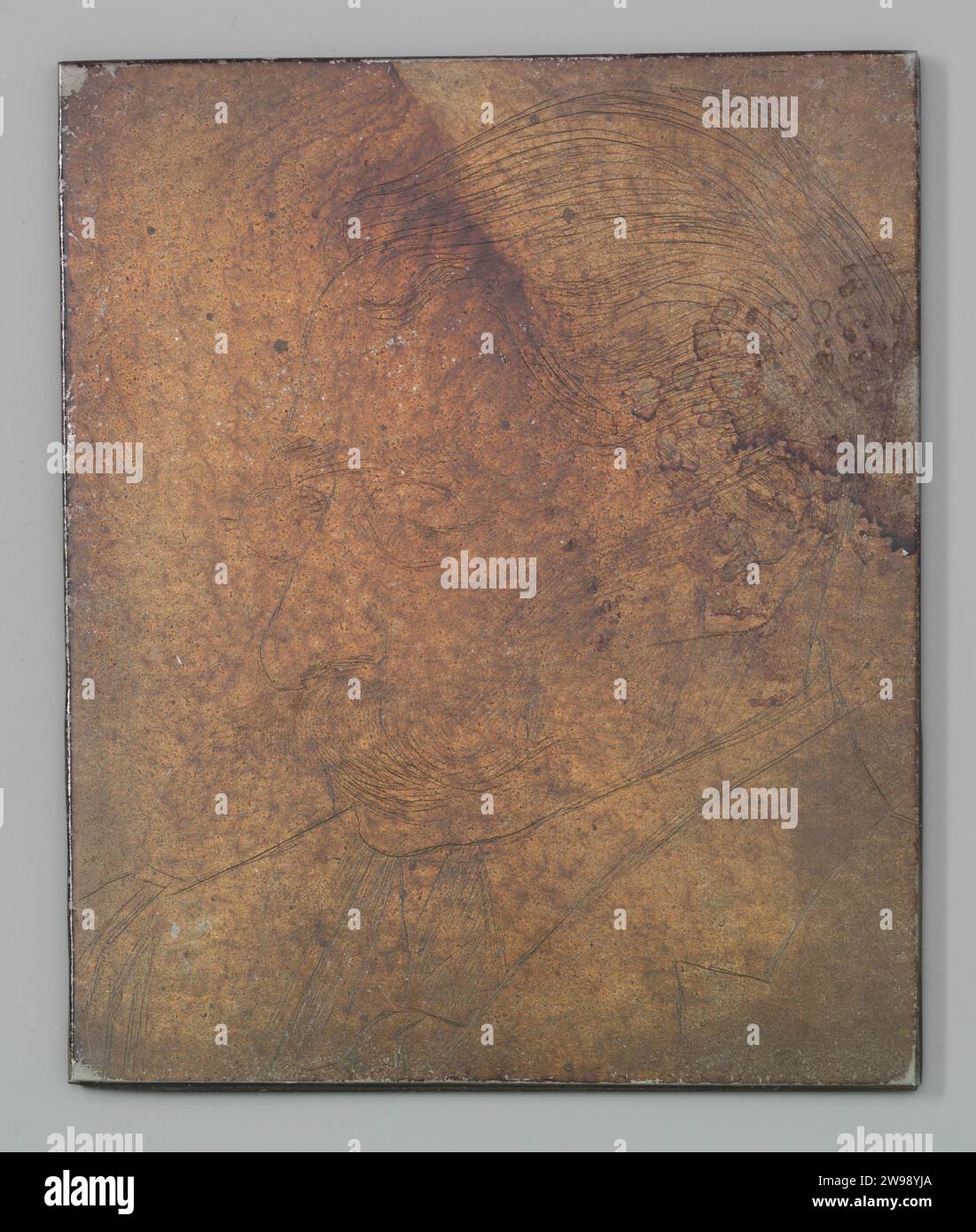 Portrait of Emile Verhaeren with Lorgnet, 1868 - 1916 zinc drypoint ...