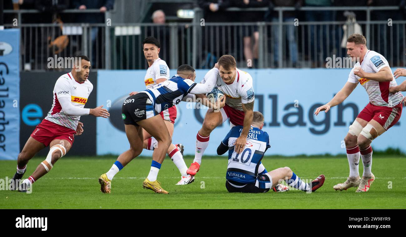 Harlequins Alex Dombrandt in action during the Bath Rugby vs Harlequins ...