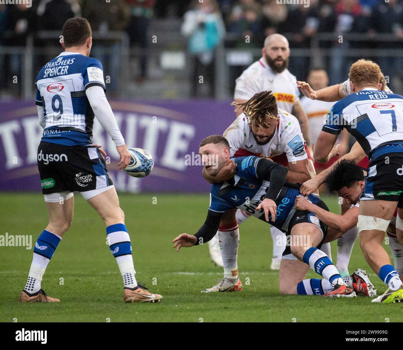 Bath Rugby Finn Russell in action during the Bath Rugby vs Harlequins ...