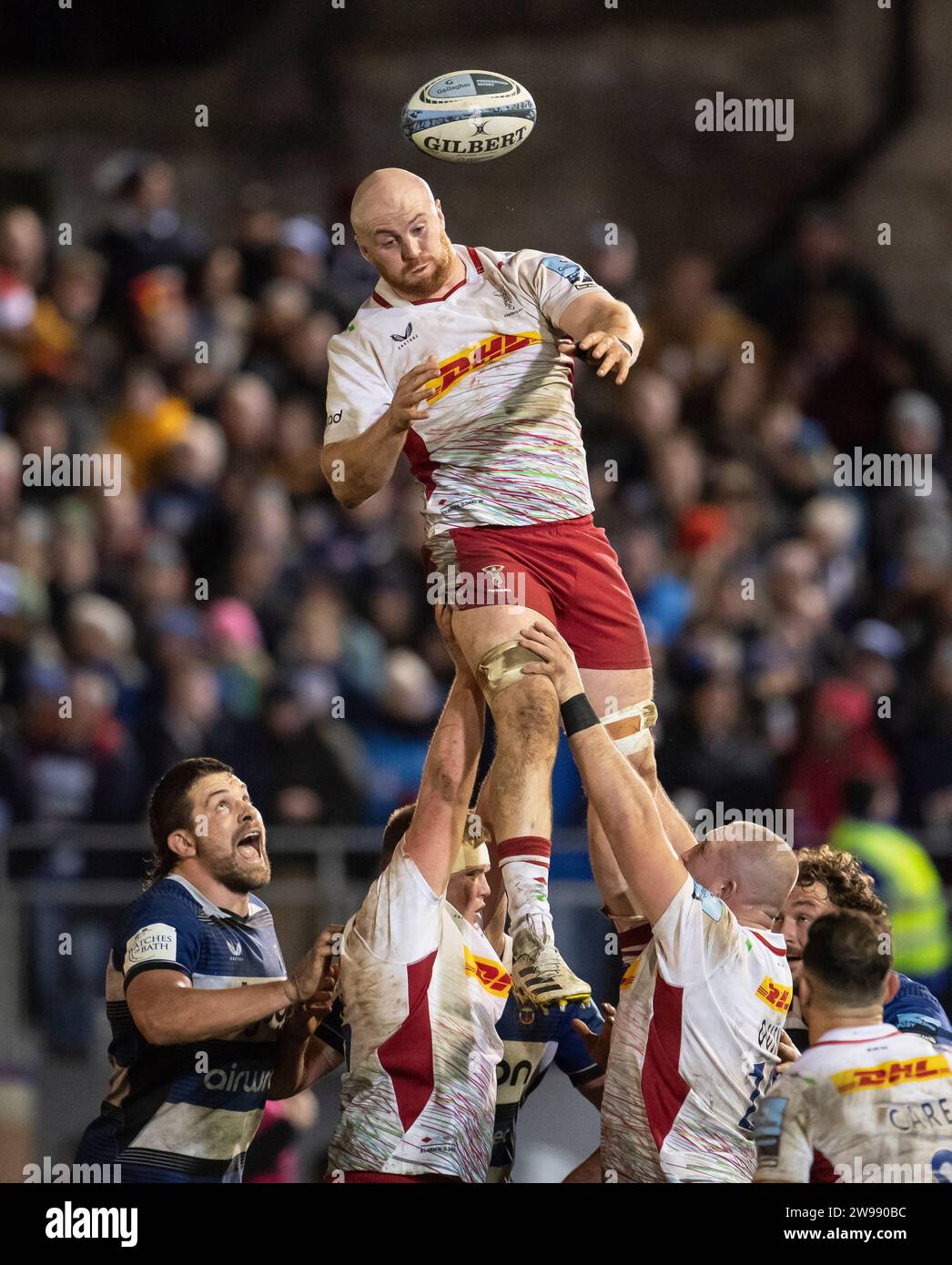 Harlequins James Chisholm in action during the Bath Rugby vs Harlequins ...
