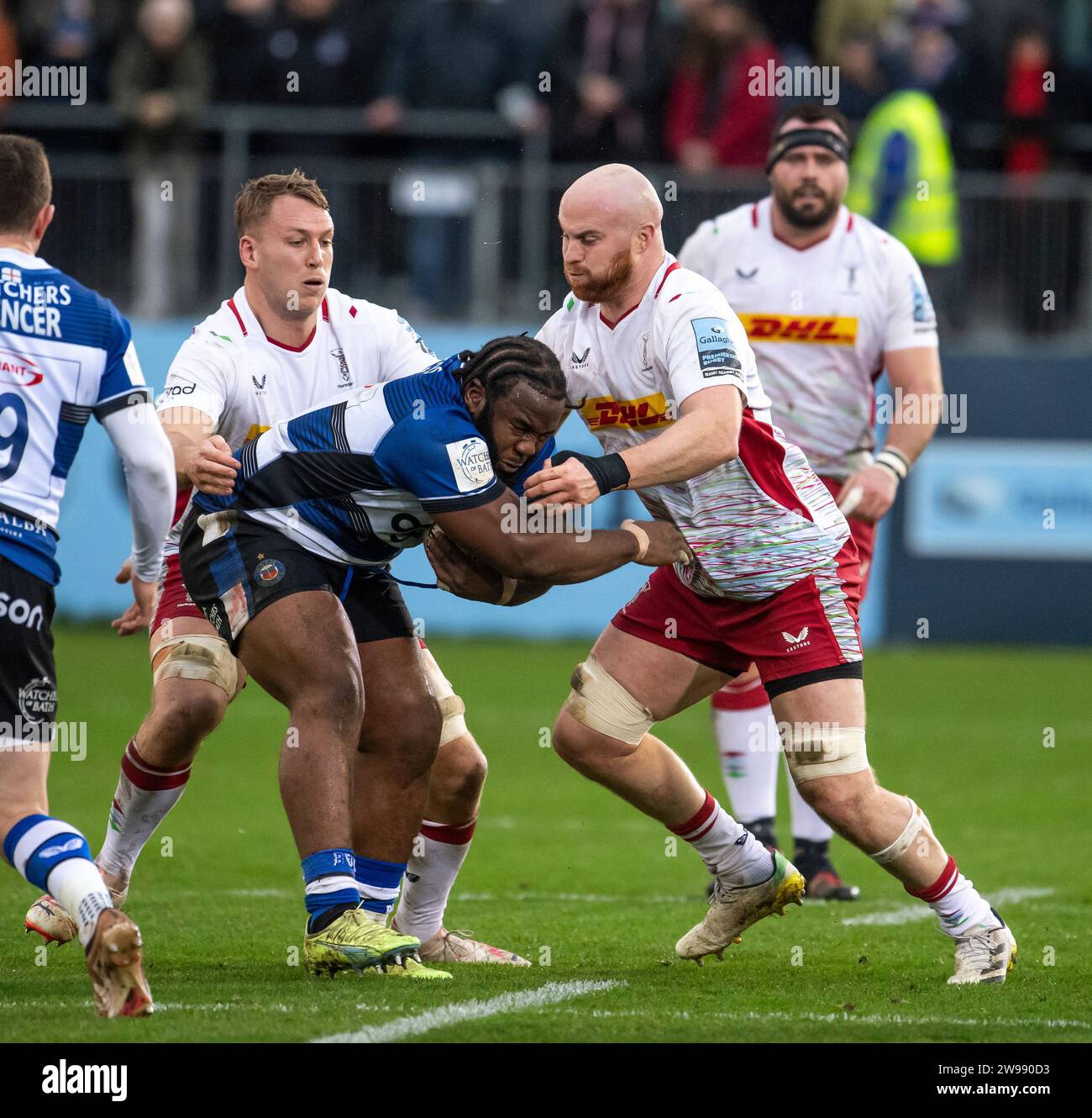 Harlequins James Chisholm in action during the Bath Rugby vs Harlequins ...