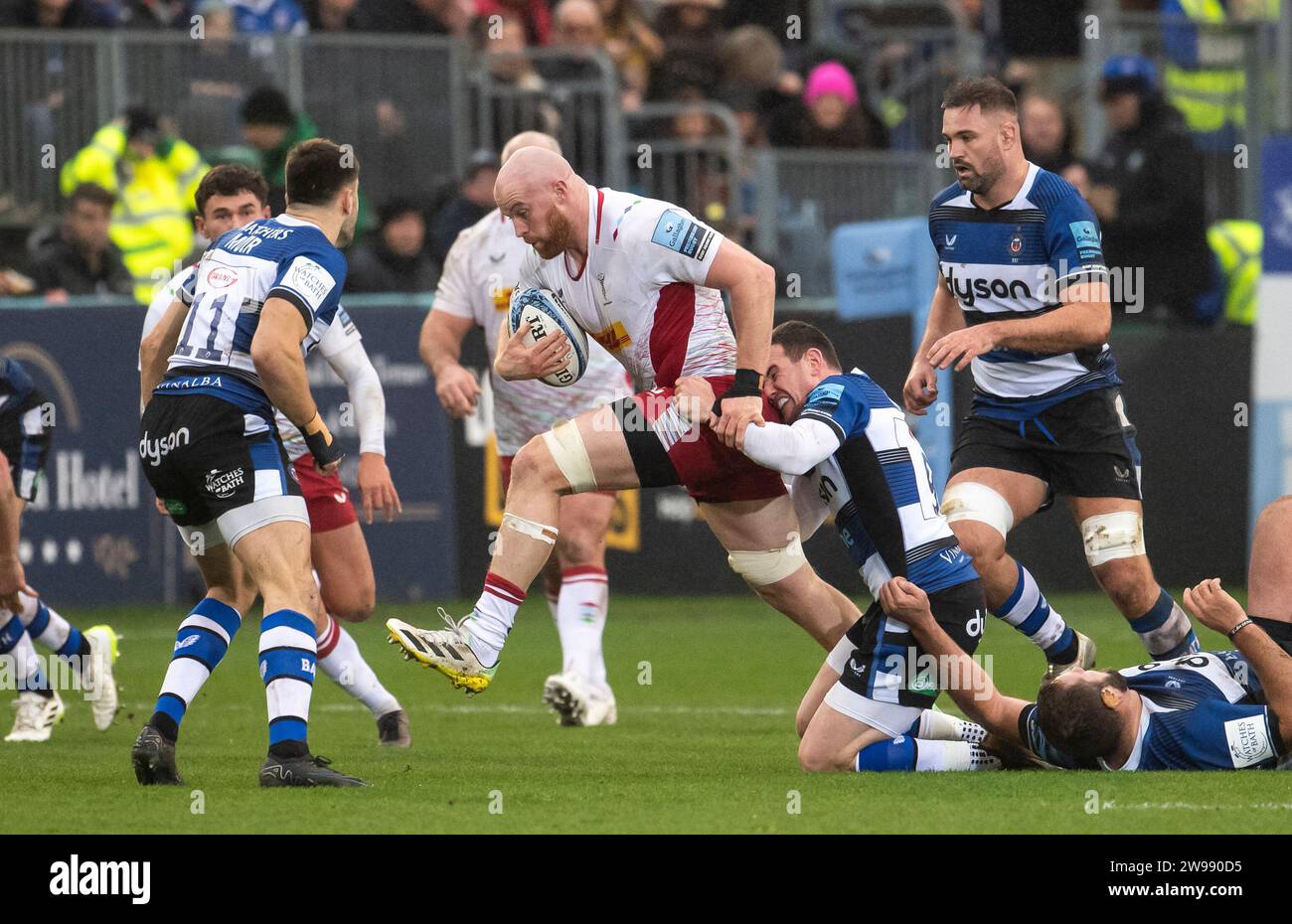 Harlequins James Chisholm in action during the Bath Rugby vs Harlequins ...